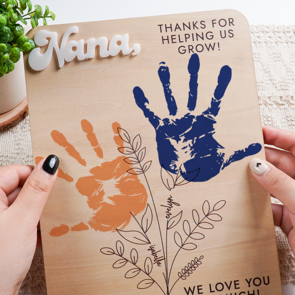 Personalized DIY Handprint Sign, Mother's Day Gift Sign – Craftinghills